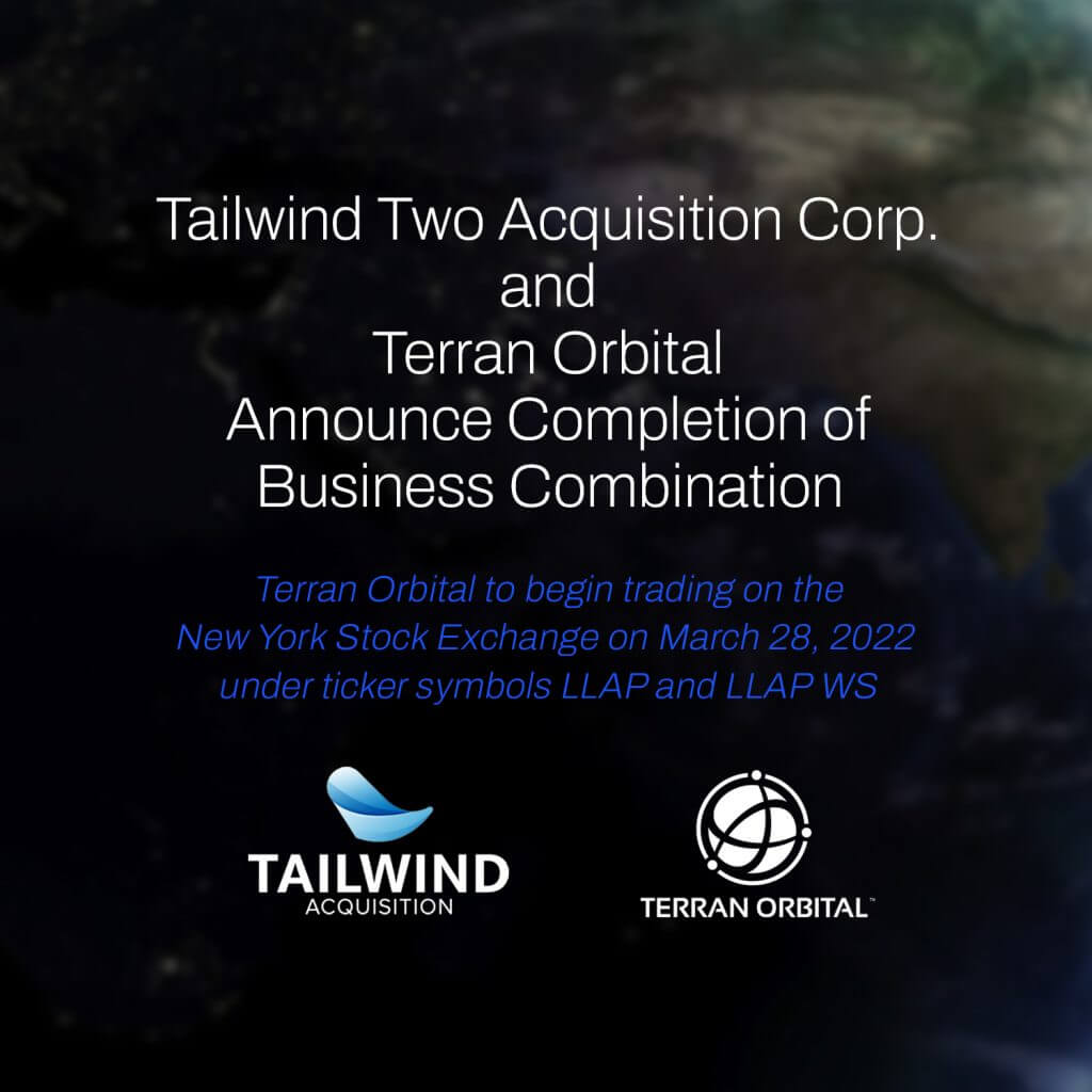 Tailwind Two Acquisition Corp. and Terran Orbital Announce Completion ...